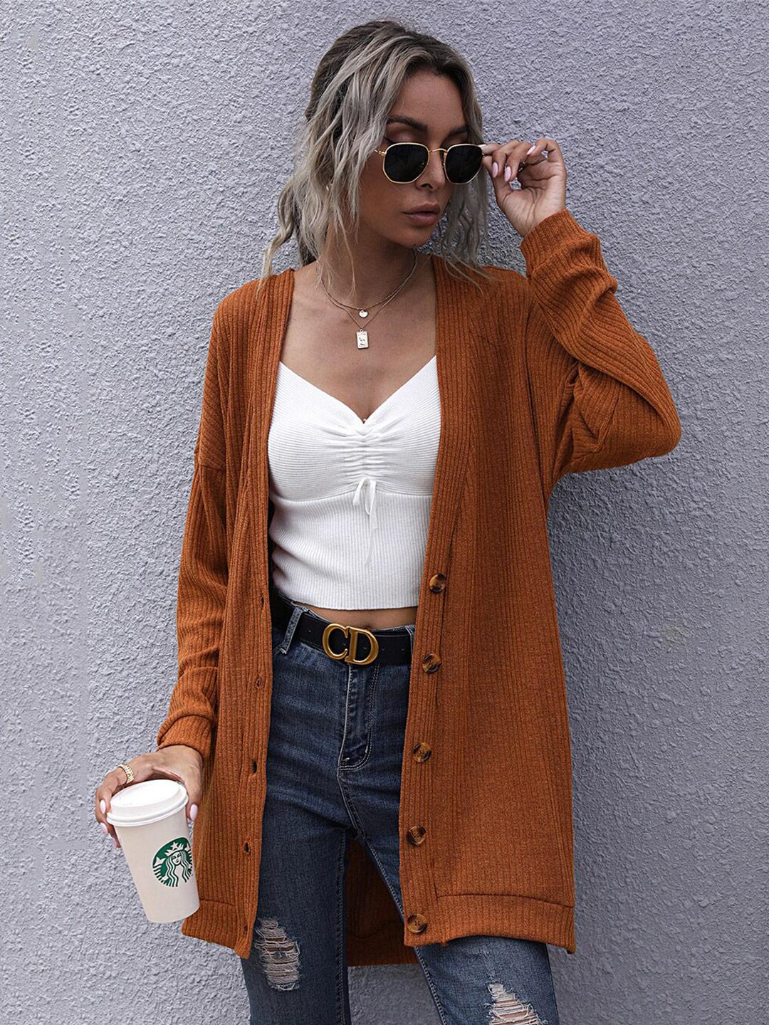 Buy StyleCast V Neck Longline Cardigan - Sweaters for Women 25710358 ...