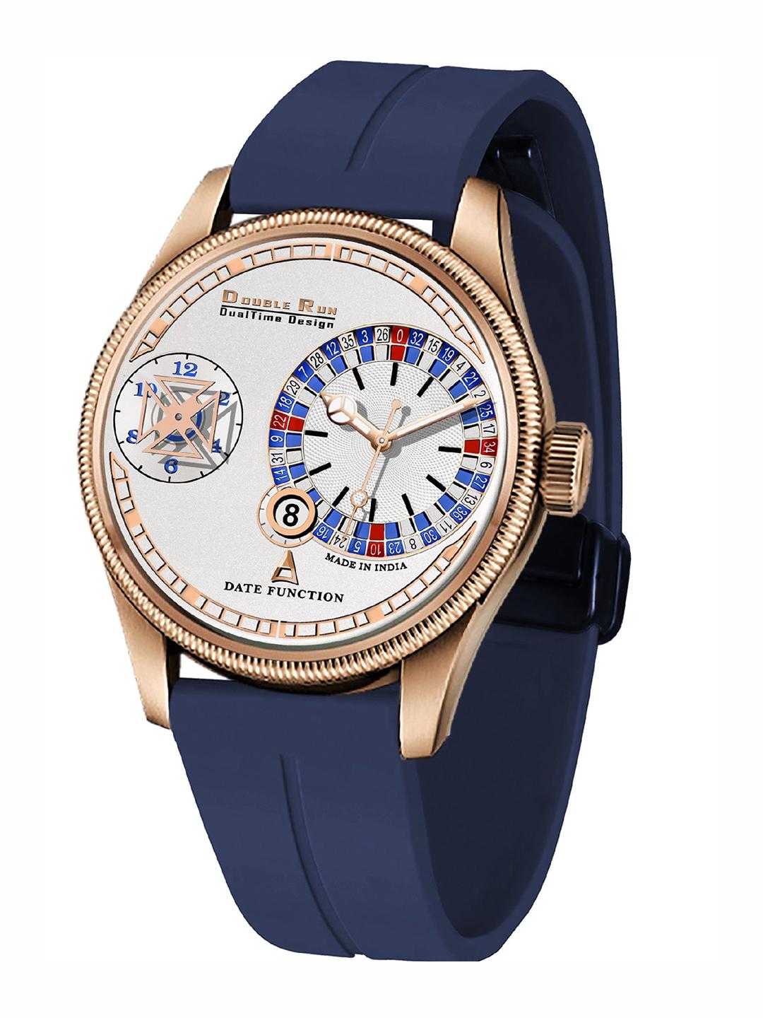 Buy DOUBLERUN Unisex Solid Dial & Straps Analogue Chronograph Watch ...