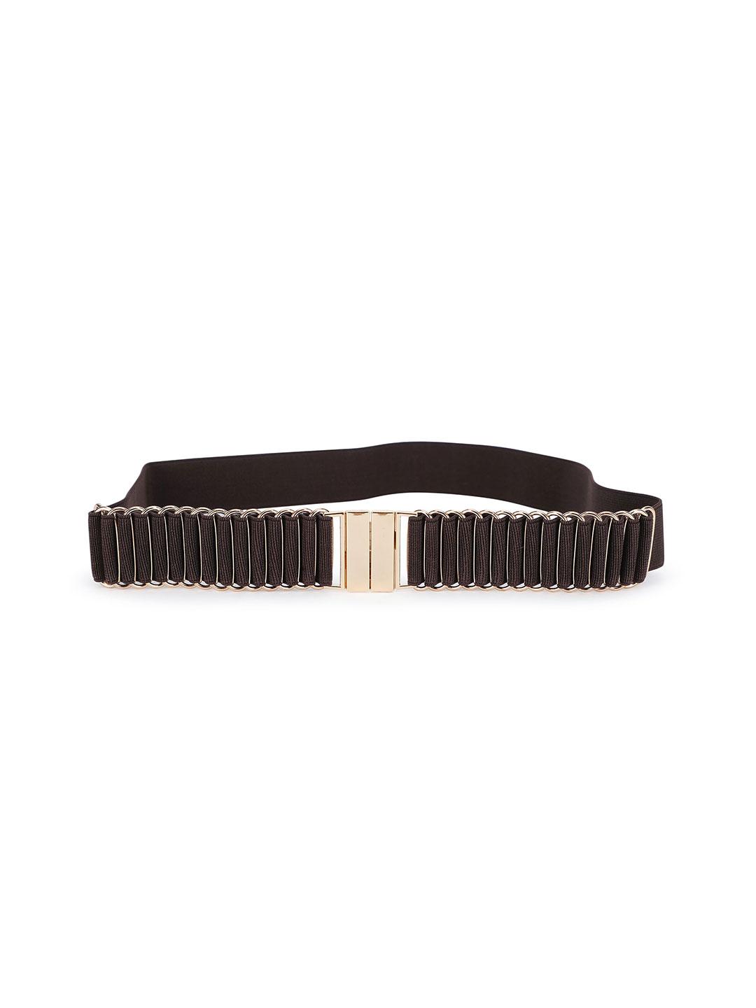 Buy MICHAEL KOVLIN Girls Retro Milan Brown Belt Gold Buckle - Belts for ...