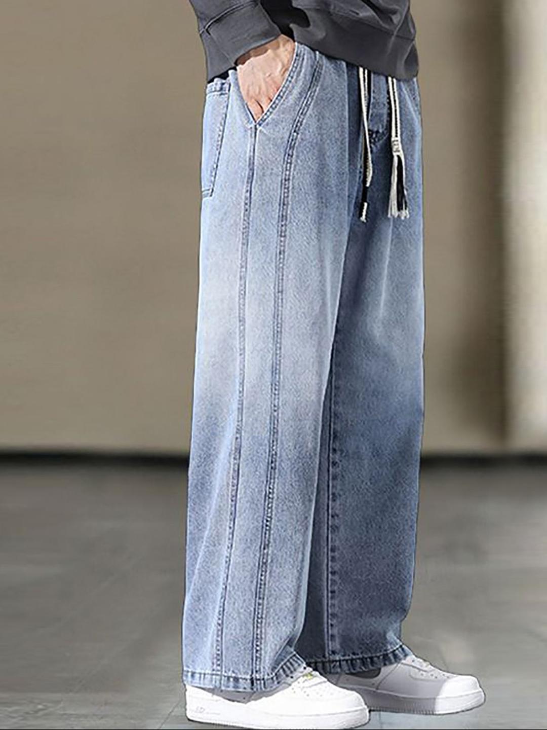Buy StyleCast X Revolte Men Wide Leg Light Fade Mid Rise Jeans - Jeans ...