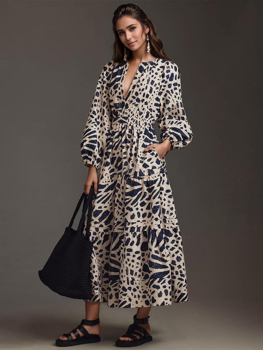 Buy TIRA Women Animal Print A Line Maxi Dress - Dresses for Women ...