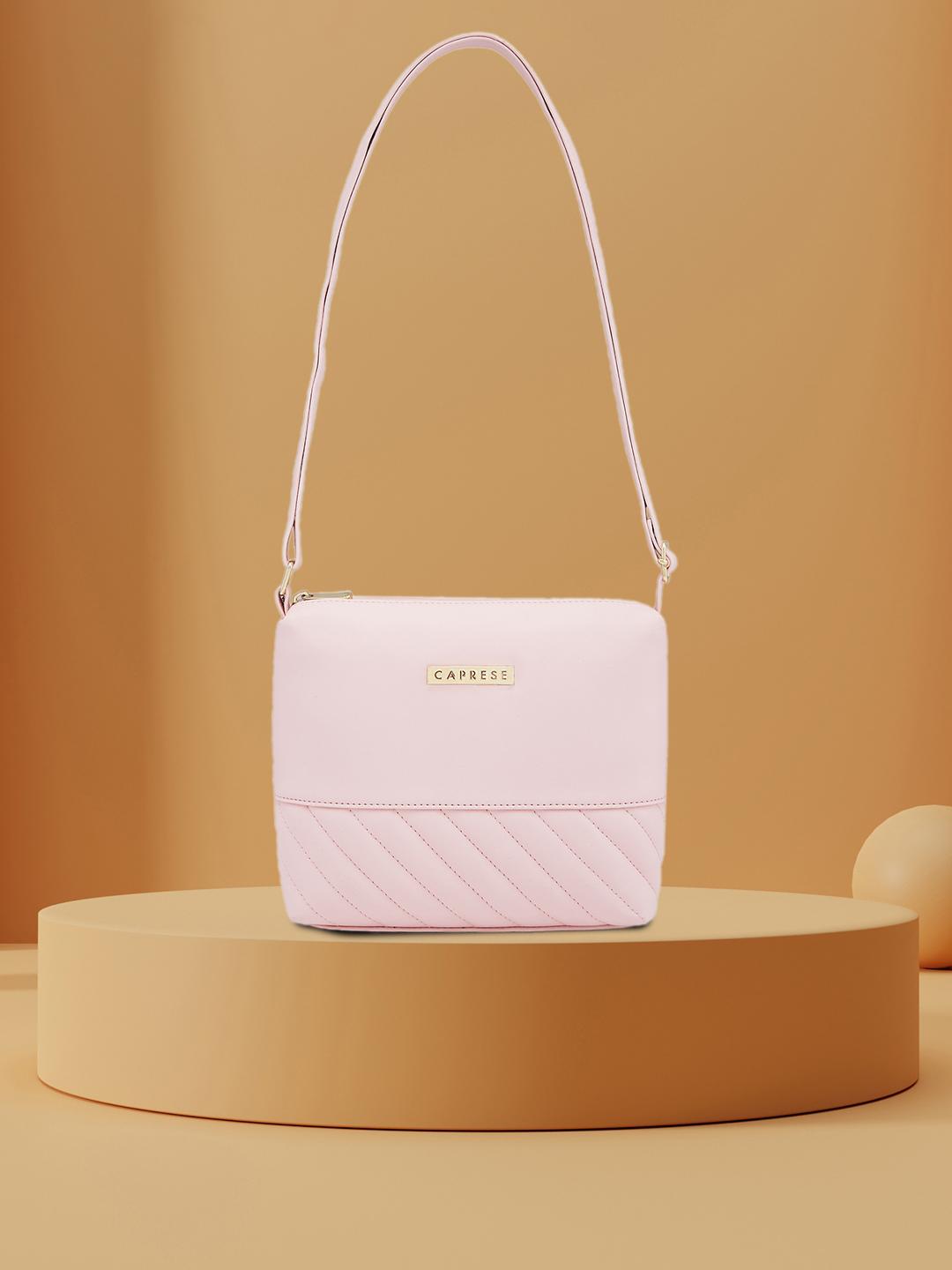 Buy Caprese Structured Brand Logo Embossed Quilted Sling Bag - Handbags ...