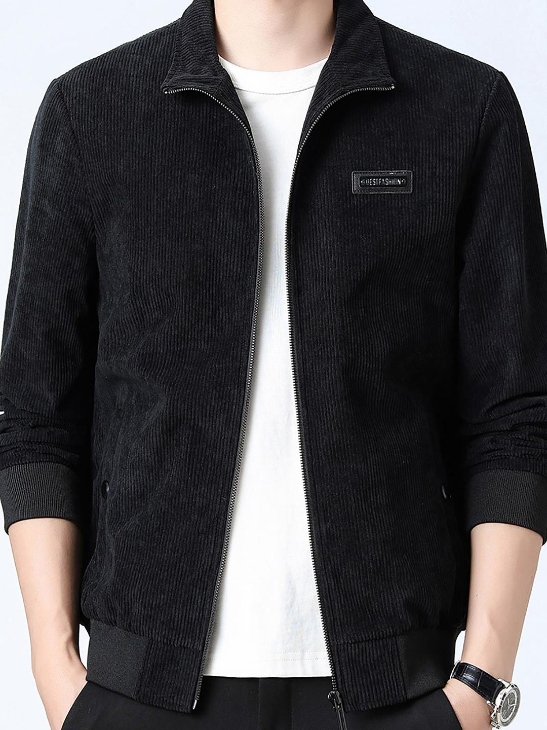 Buy StyleCast X Revolte Men Mock Collar Solid Casual Jacket - Jackets ...