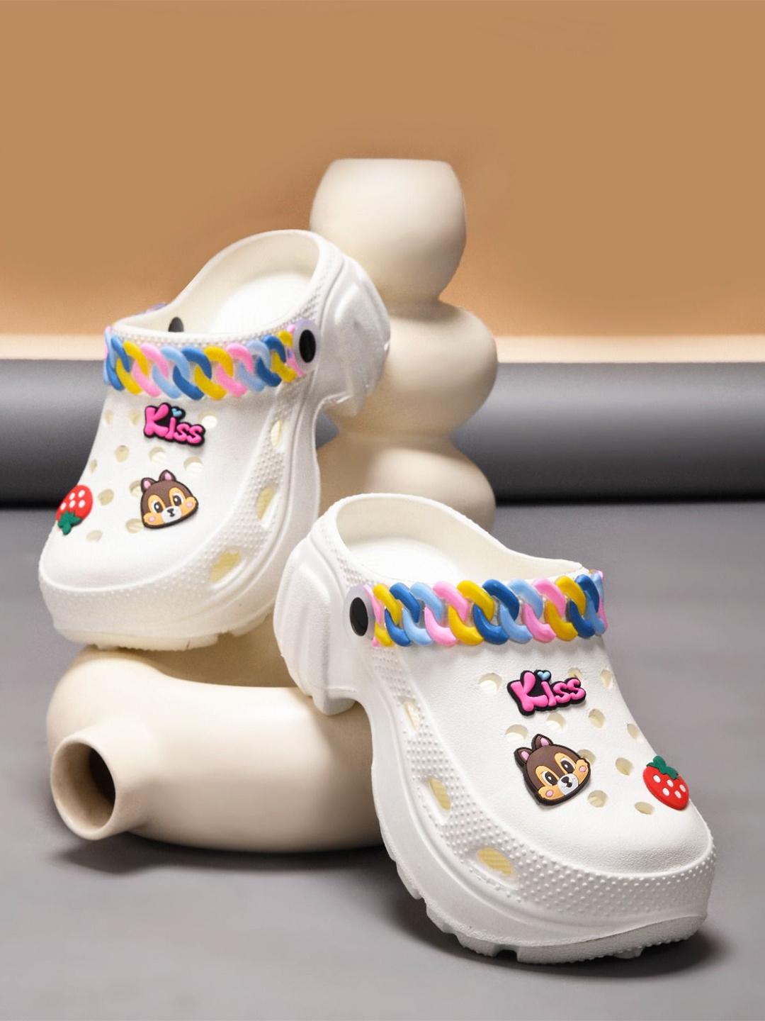 Buy COGS Women Chunky Backstrap Clogs With Colorful Charms - Flip Flops ...