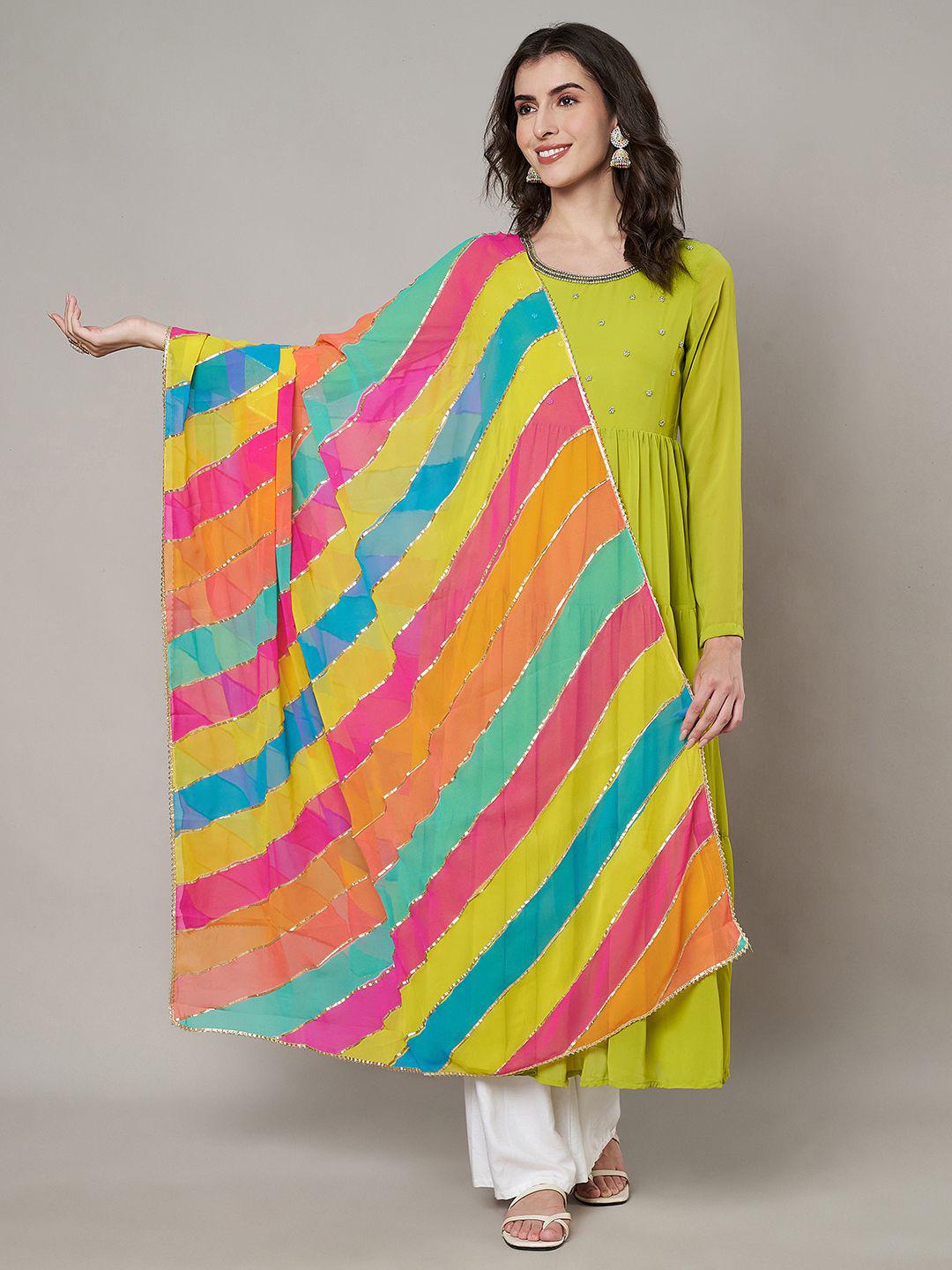 Buy MUFFLY Striped Chiffon Dupatta - Dupatta for Women 33830382 | Myntra