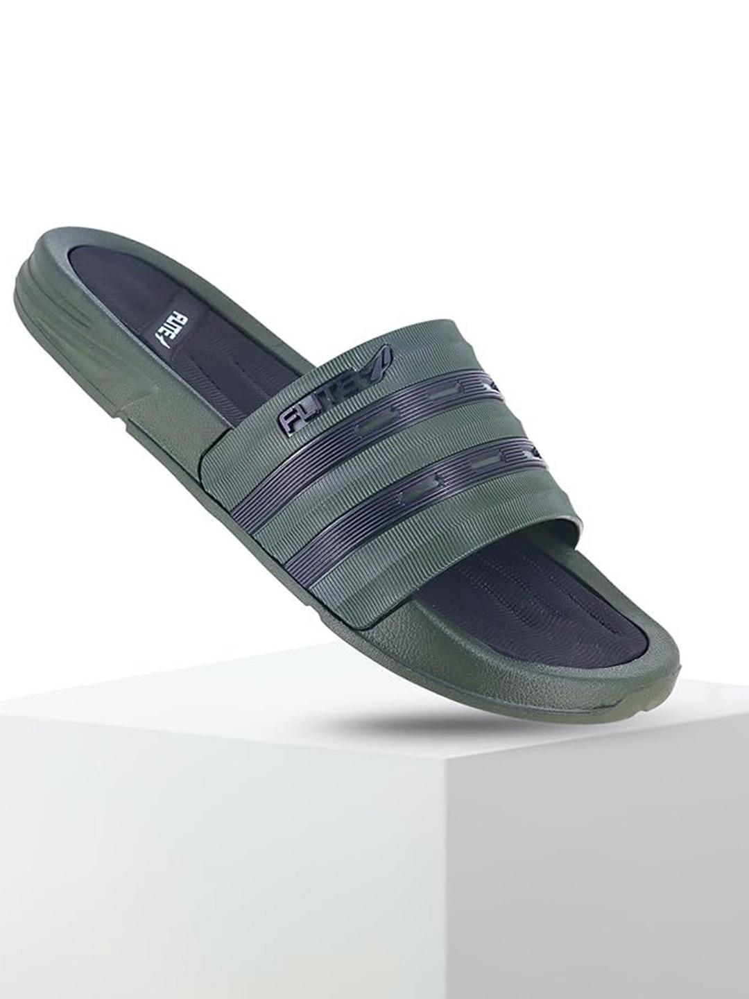 Buy FLITE Men Colourblocked Rubber Sliders - Flip Flops for Men ...
