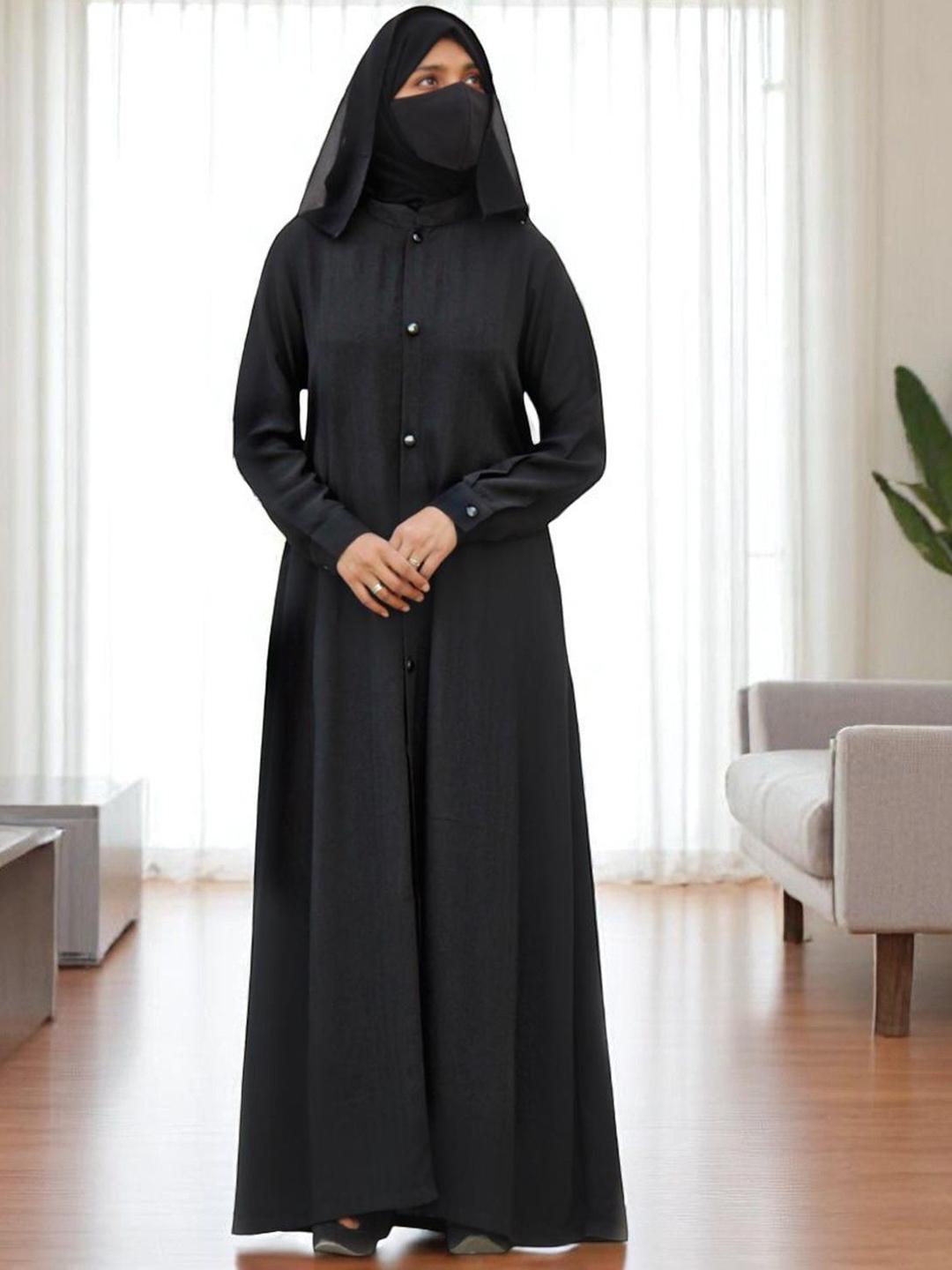 Buy BASHARIYA Front Open Abaya Burqas With Scarf - Burqas for Women ...