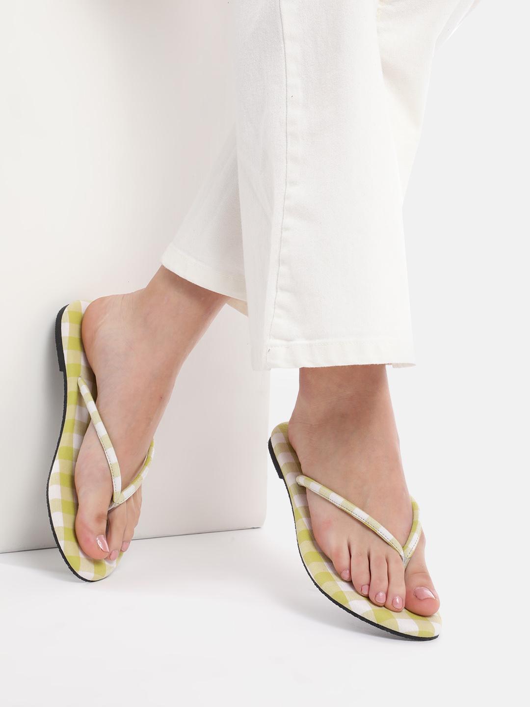 Buy ZORI WORLD Women Checked Open Toe Flats - Flats for Women 33702975 ...