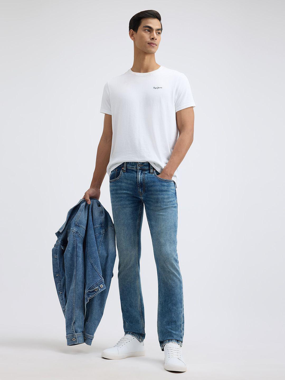 Buy Pepe Jeans Men Slim Fit Heavy Fade Stretchable Jeans - Jeans for Men 33451699 | Myntra