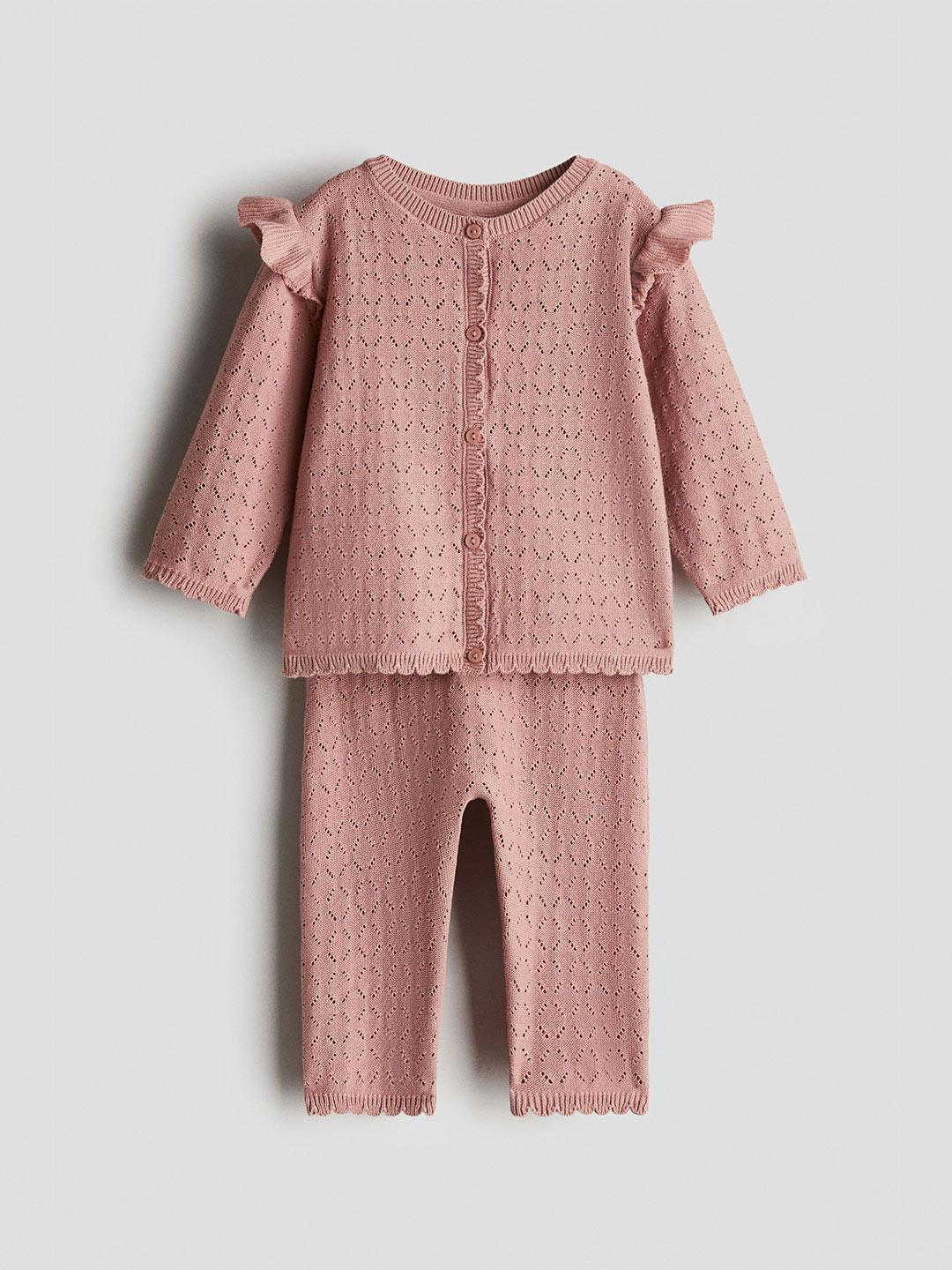 Buy H&M Infants Girls 2 Piece Pure Cotton Fine Knit Set - Clothing Set ...