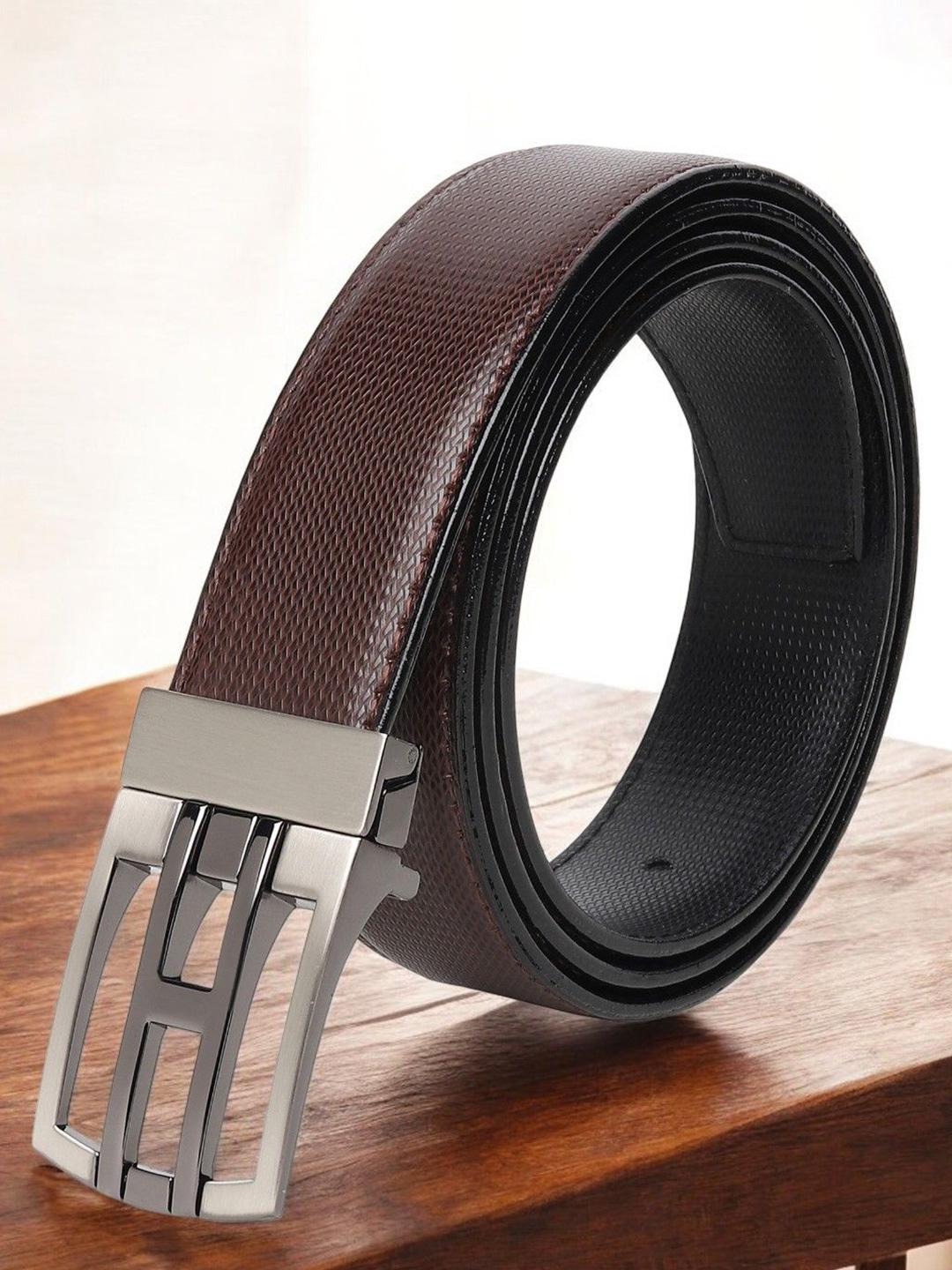 Buy The Roadster Lifestyle Co Men Textured Formal Belts - Belts for Men ...