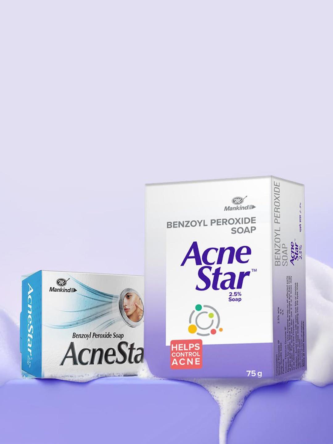 Buy AcneStar Set Of 3 2.5% Benzoyl Peroxide Soap For Acne Prone Skin 75 ...