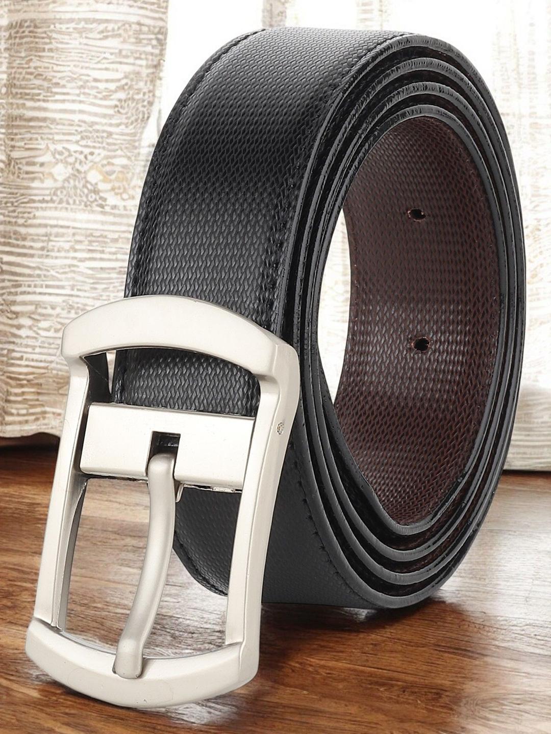 Buy The Roadster Lifestyle Co. Men Textured Reversible Formal Belts ...