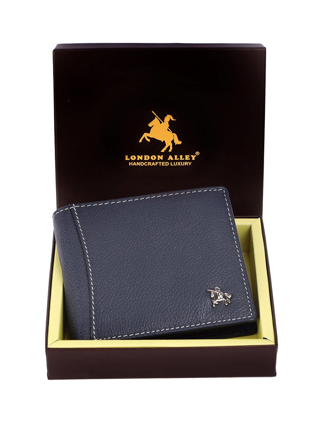 Buy LONDON ALLEY Men Leather Textured Two Fold Wallet - Wallets for Men ...