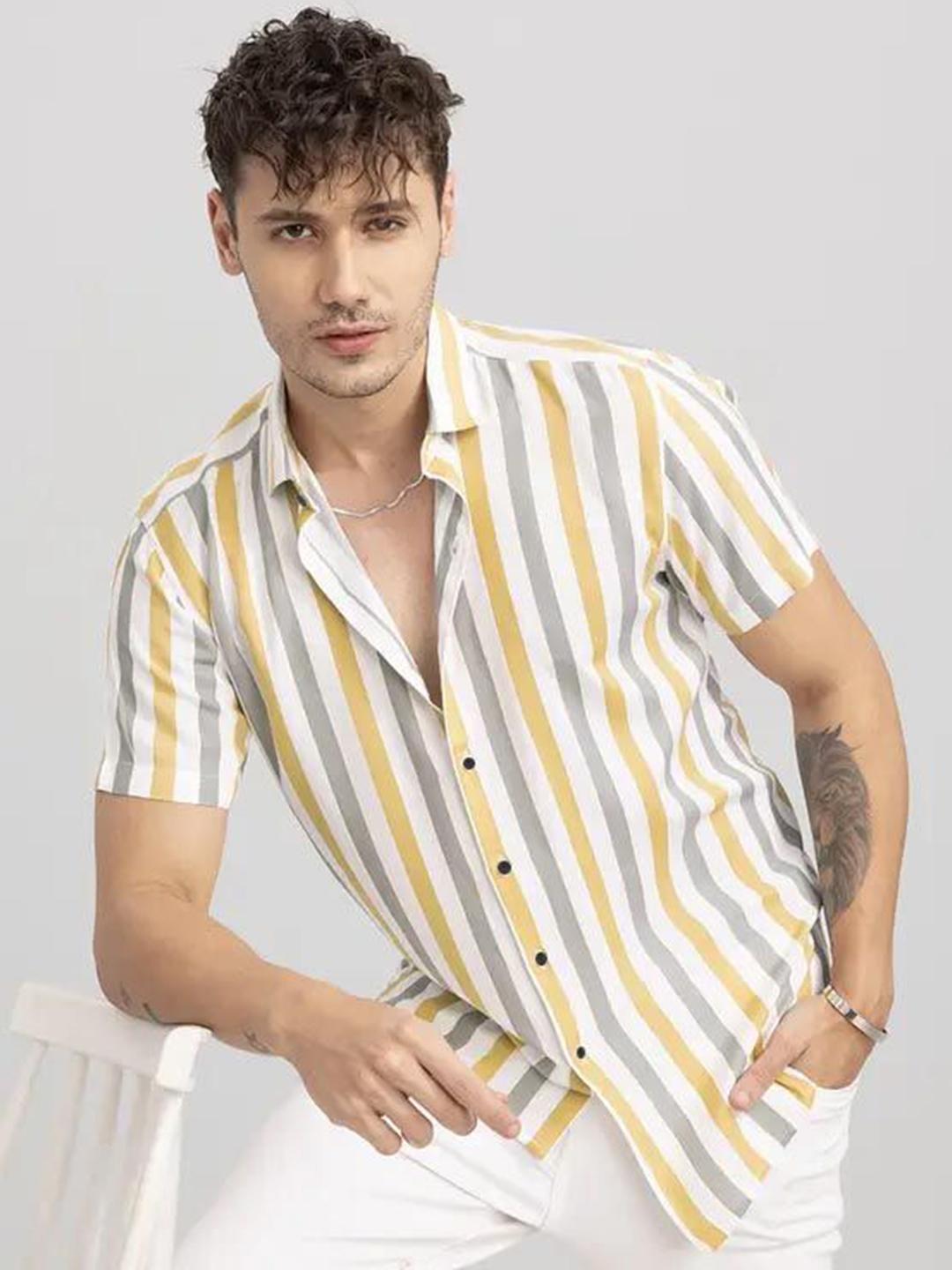 Buy TIGER SNAKE Men Comfort Opaque Printed Casual Shirt - Shirts for ...