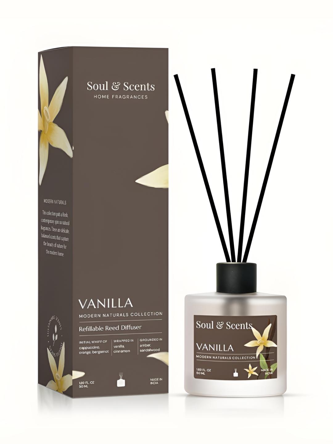 Buy SOUL & SCENTS Vanilla Reed Diffuser With 5 Reed Sticks 50 Ml ...