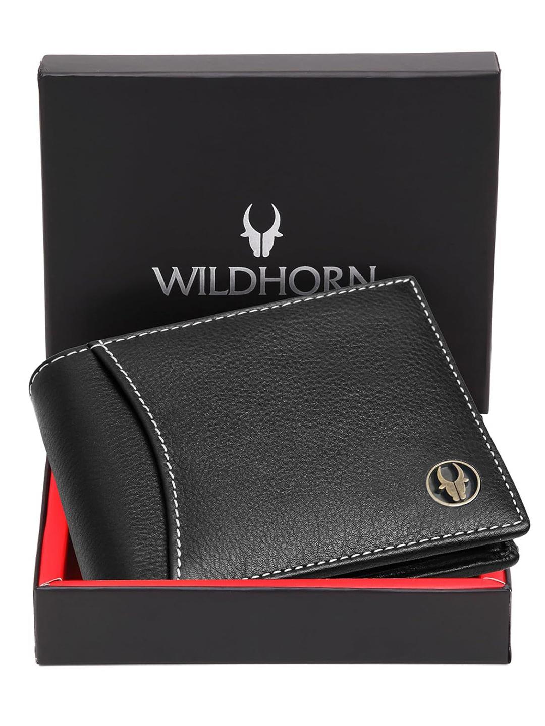 Buy WildHorn Men Leather RFID Two Fold Wallet - Wallets for Men ...