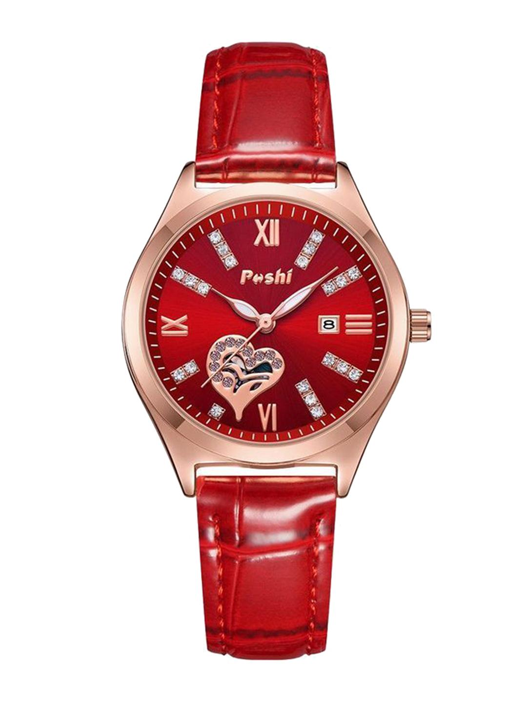 Buy Poshi Women Round Dial Stainless Steel Strap Analogue Watch ...