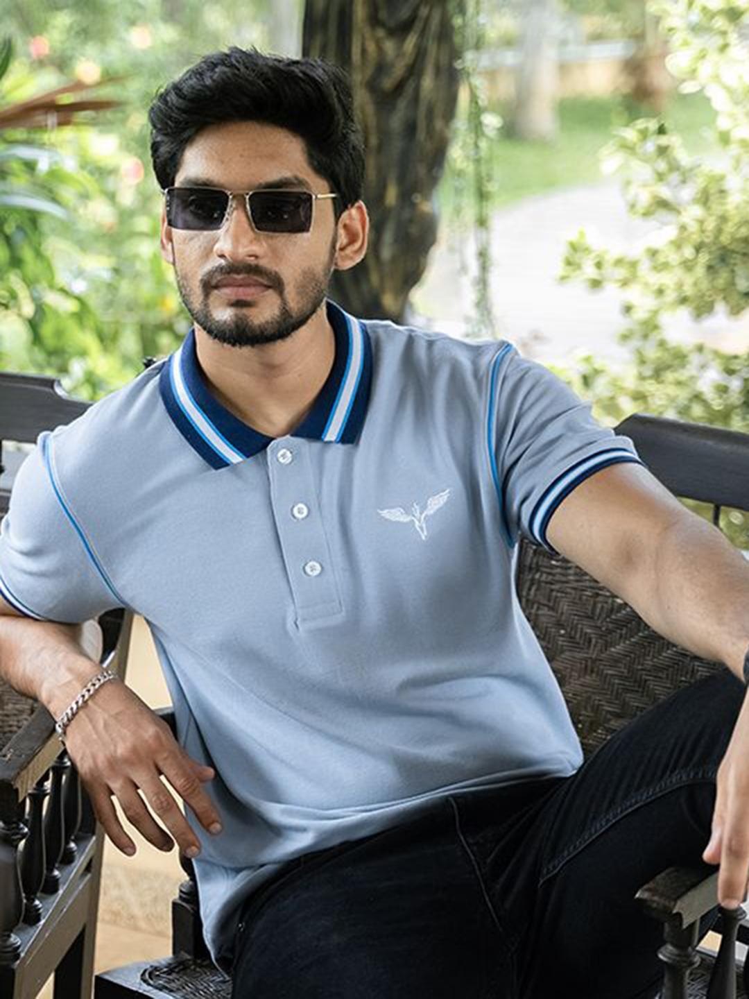 Buy KEITH KARTER Men Solid Polo Collar Regular Fit T Shirt - Tshirts ...