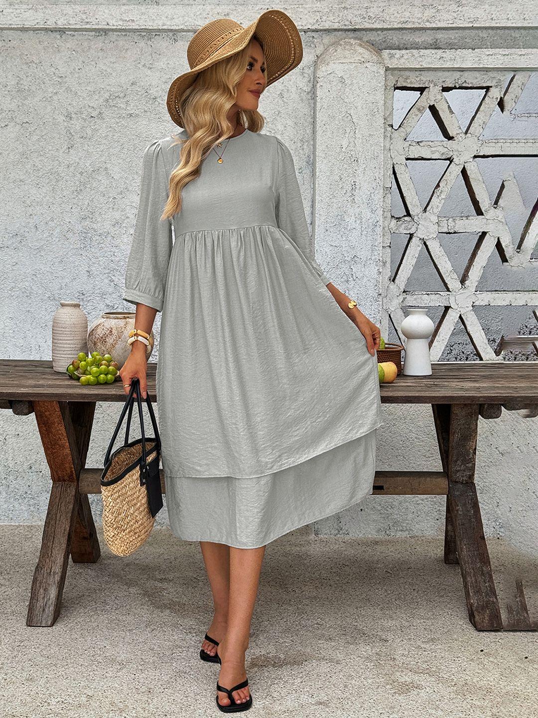 Buy JC Mode Puff Sleeve Fit & Flare Dress - Dresses for Women 36172269 ...