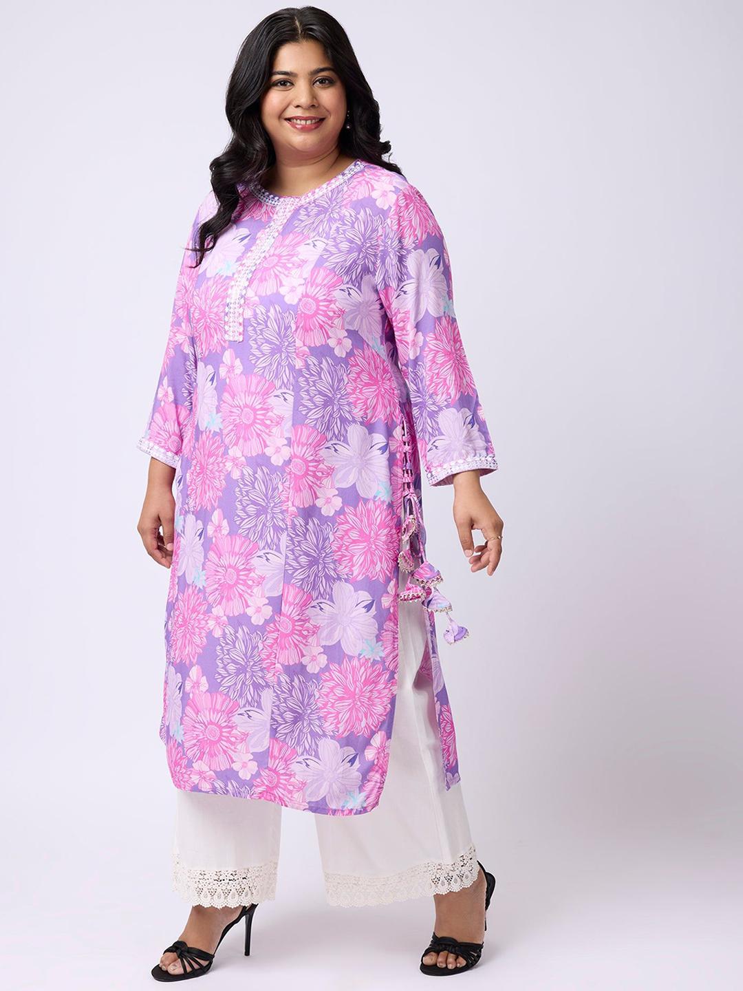 Buy Big Hello The Plus Life Whimsical Blossom Women Floral Printed Plus ...