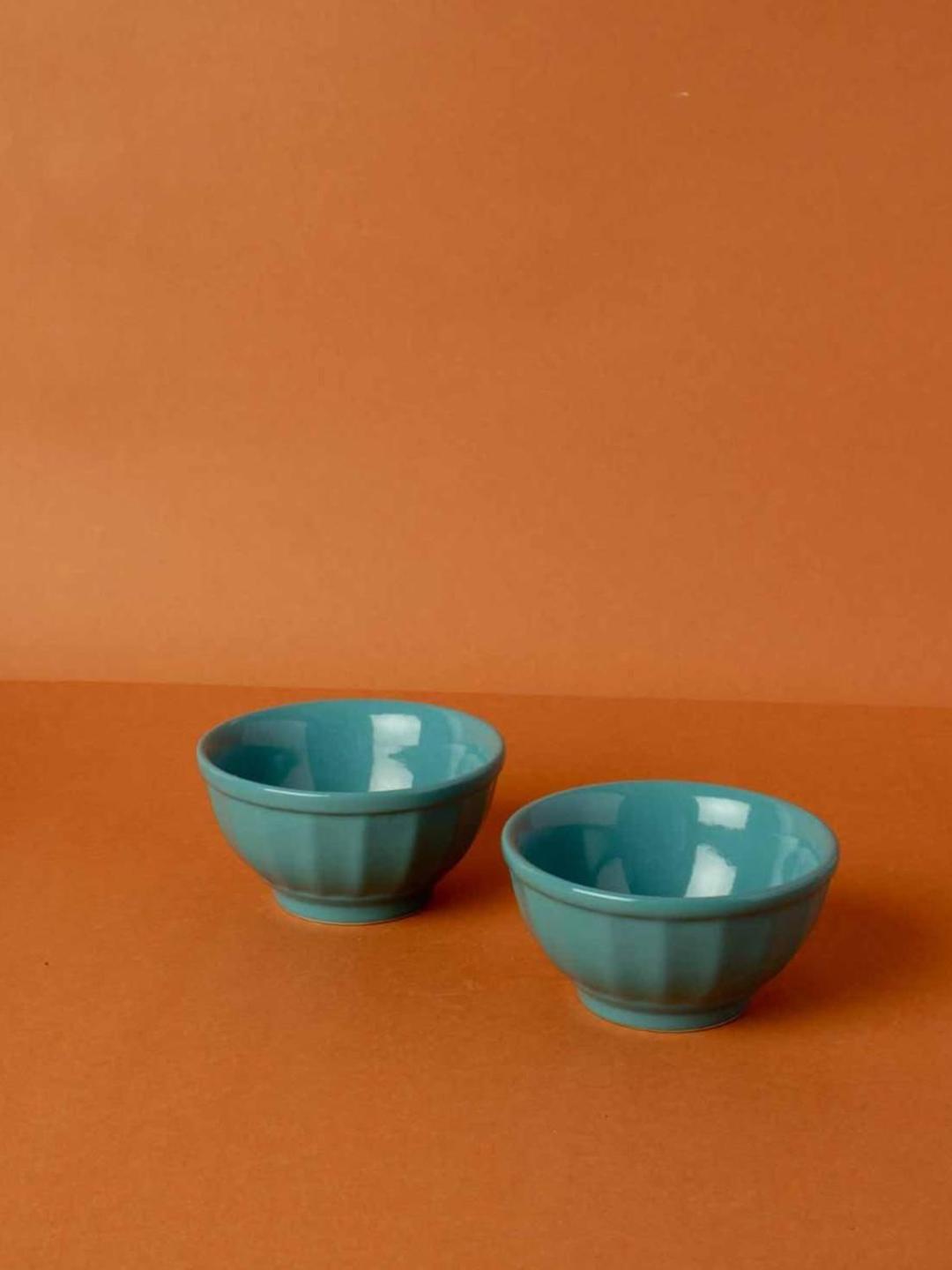 Buy FREEDOM TREE Color Pop Teal 2 Pieces Textured Ceramic Serving Bowls ...