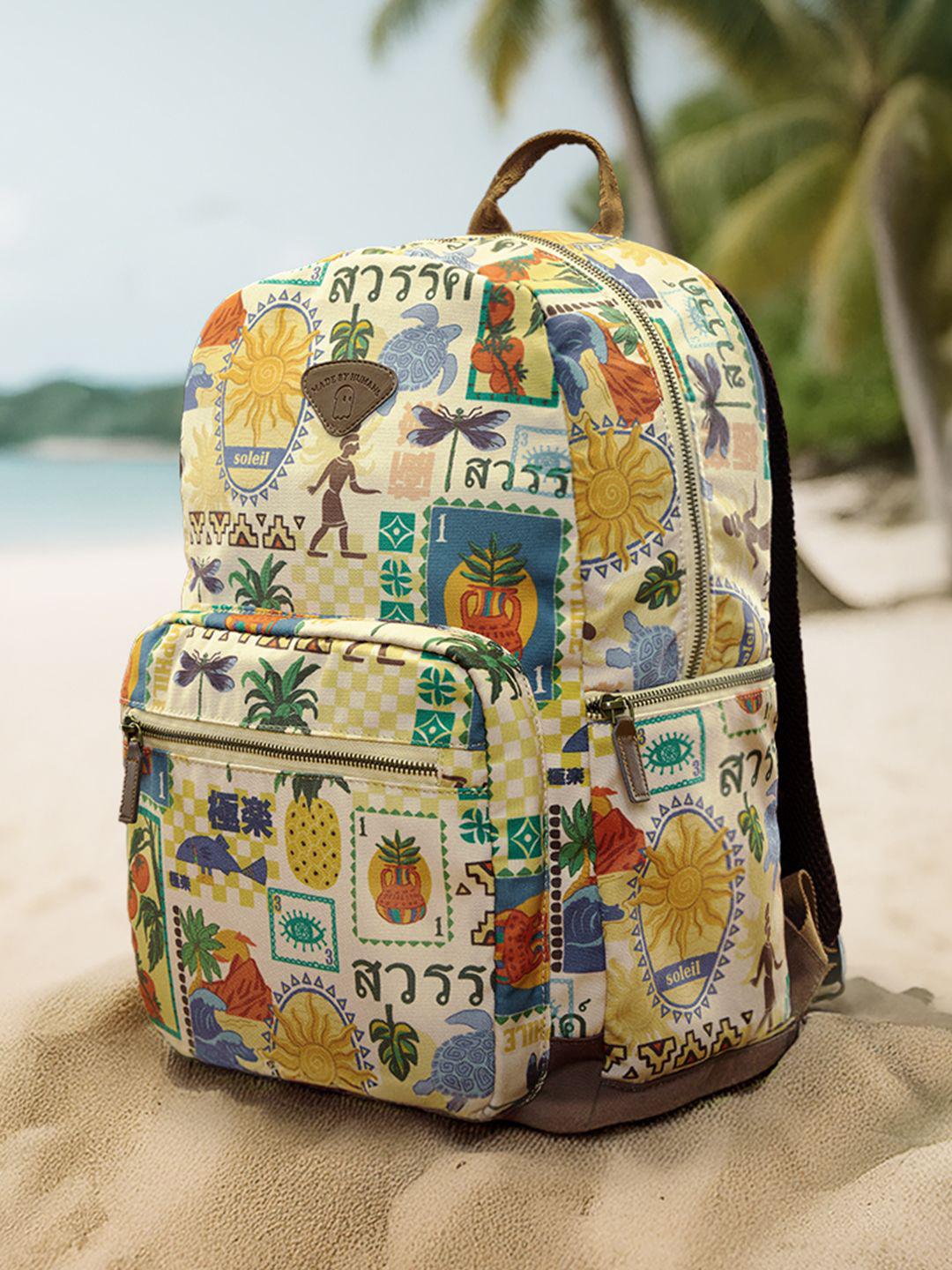 Buy The Souled Store Men Printed White Backpacks - Backpacks for Men ...