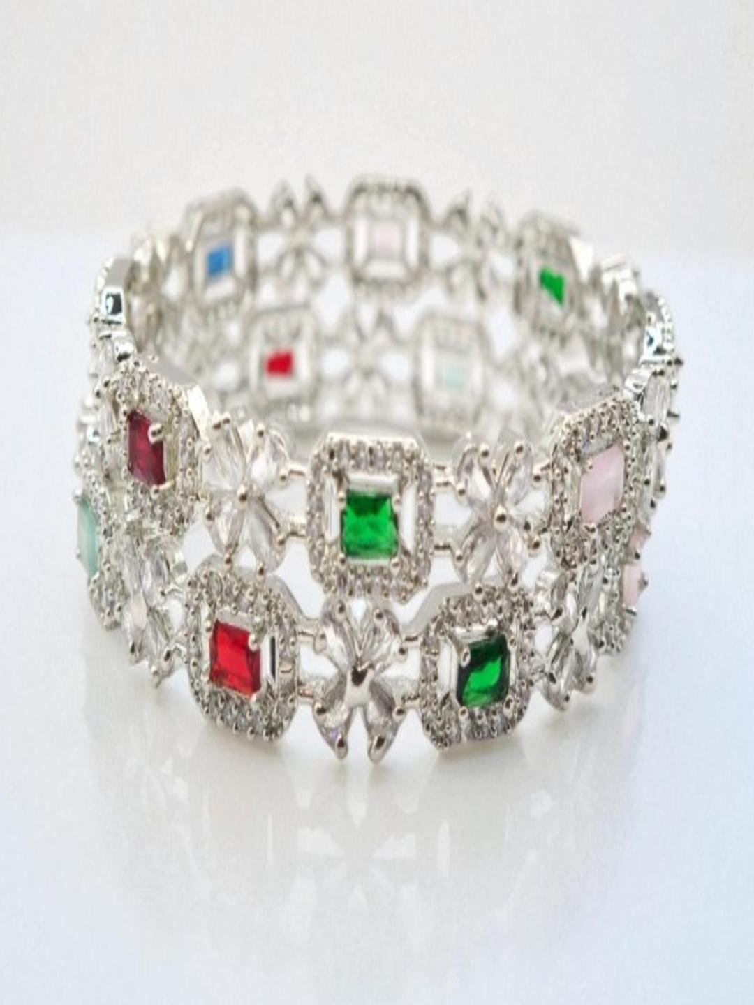 Buy SAPRAA TRENDS Women Pack Of 2 American Diamond Bangle - Bangle for ...