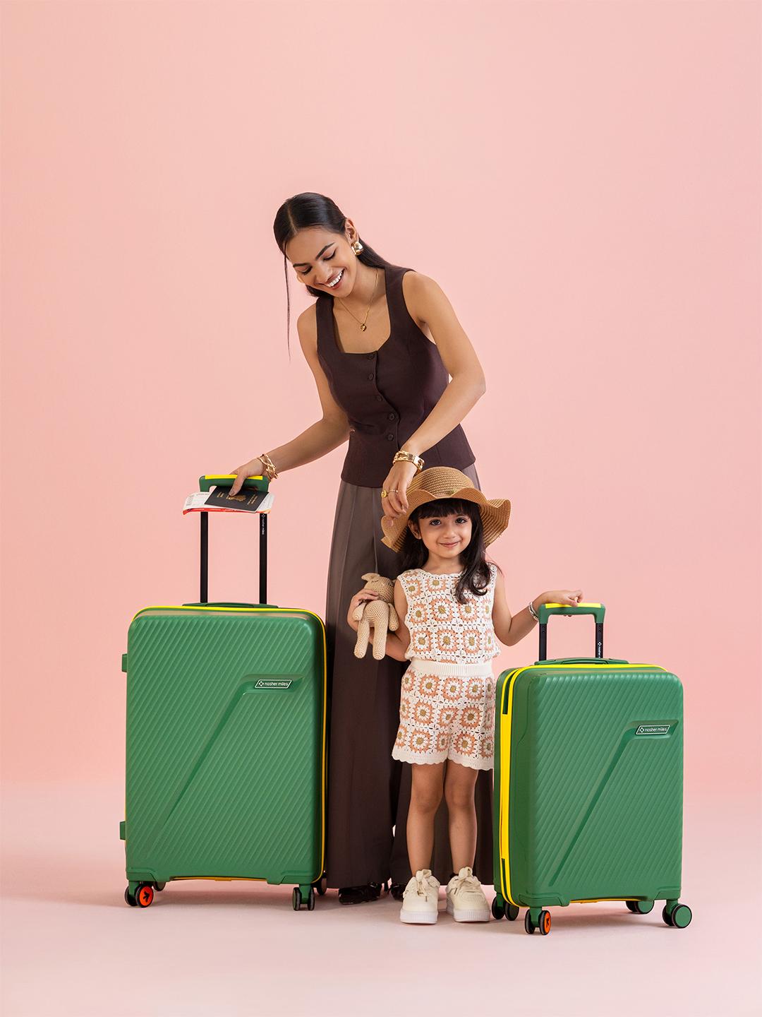 Buy Nasher Miles Set Of 2 Textured Hard Sided Trolley Bags - Trolley ...