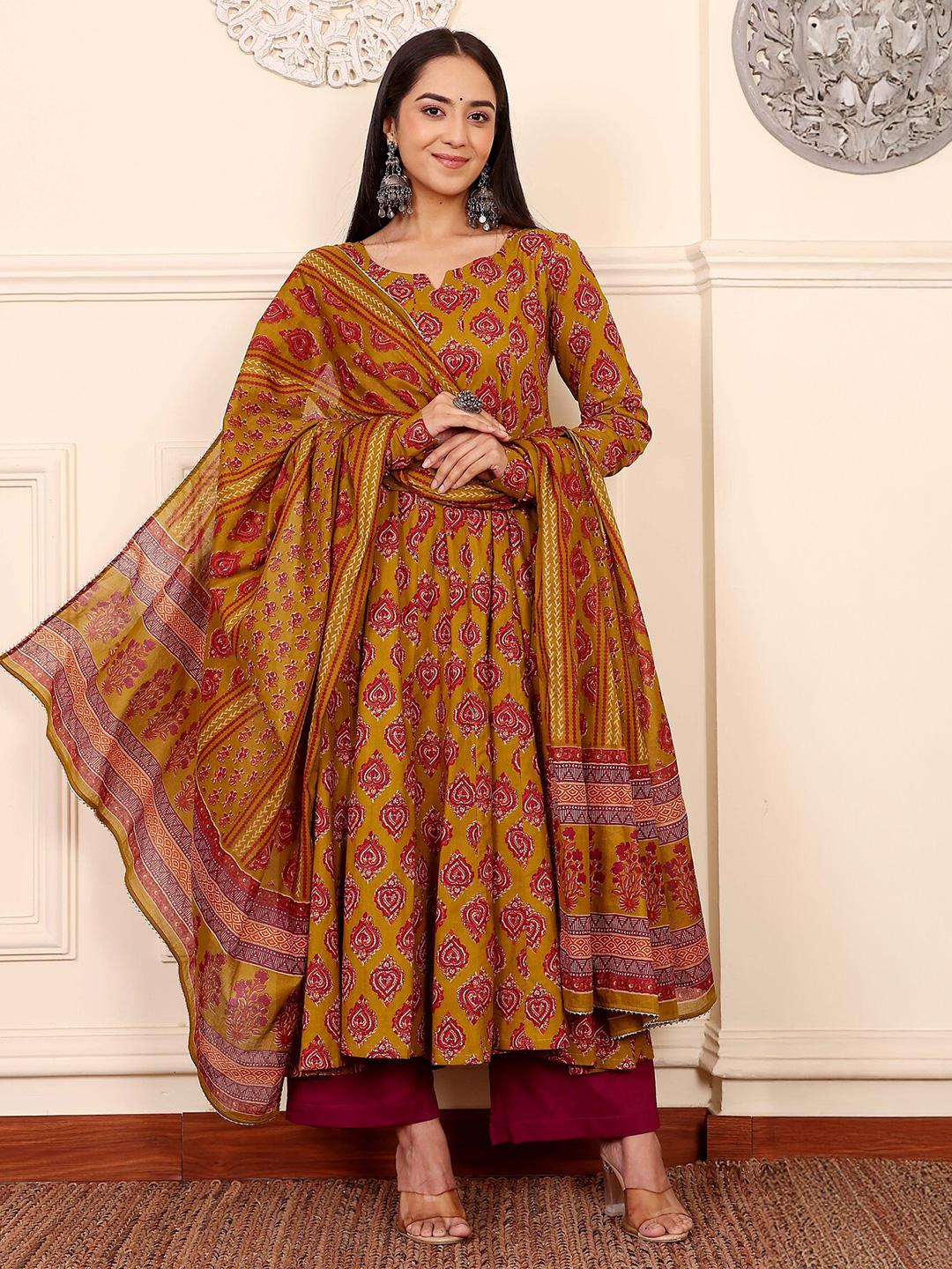 Buy Aaghnya Women Viscose Rayon Kurta & Palazzos With Dupatta - Kurta ...