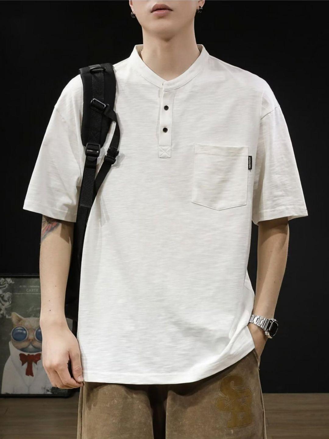 Buy Casual Henley Neck Drop Shoulder T Shirt - Tshirts for Men 36348557 ...