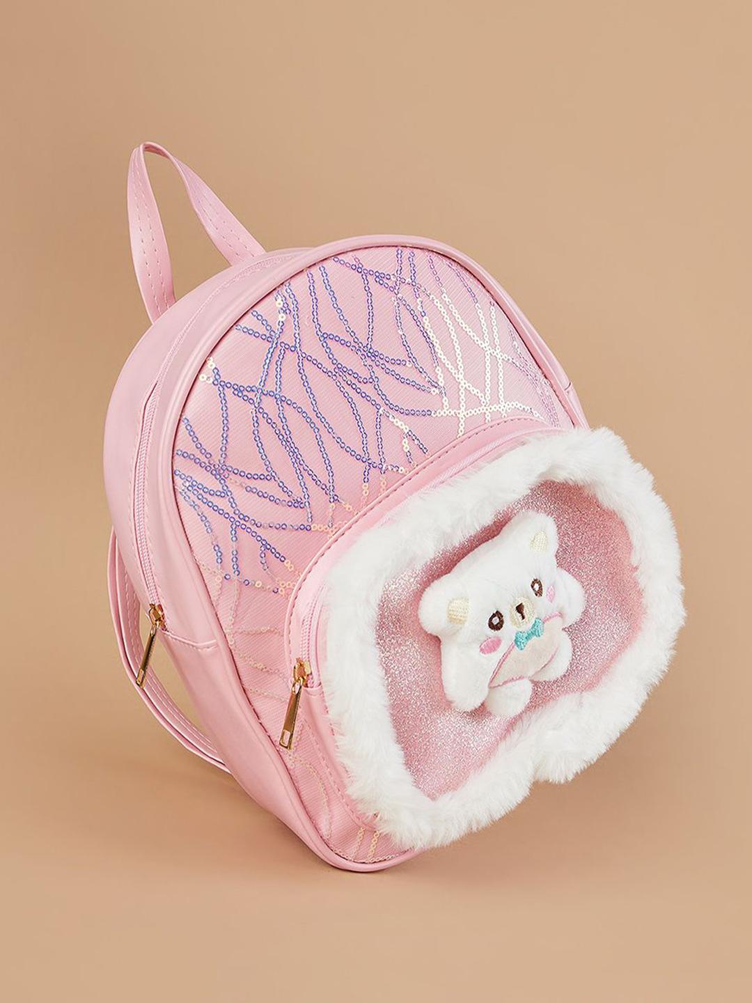 Buy Ginger By Lifestyle Girls Solid Embellished Backpack - Backpacks ...