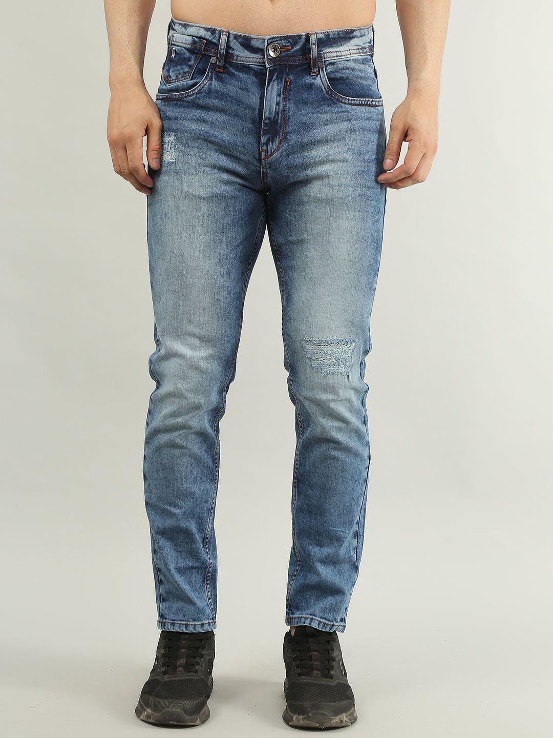 Buy TIM PARIS Ferdinand Men Original Tapered Fit Mid Rise Heavy Fade ...