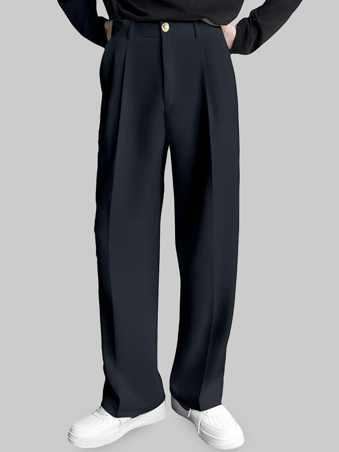 Buy FTX Men Relaxed Loose Fit Pleated Korean Pants - Trousers for Men ...