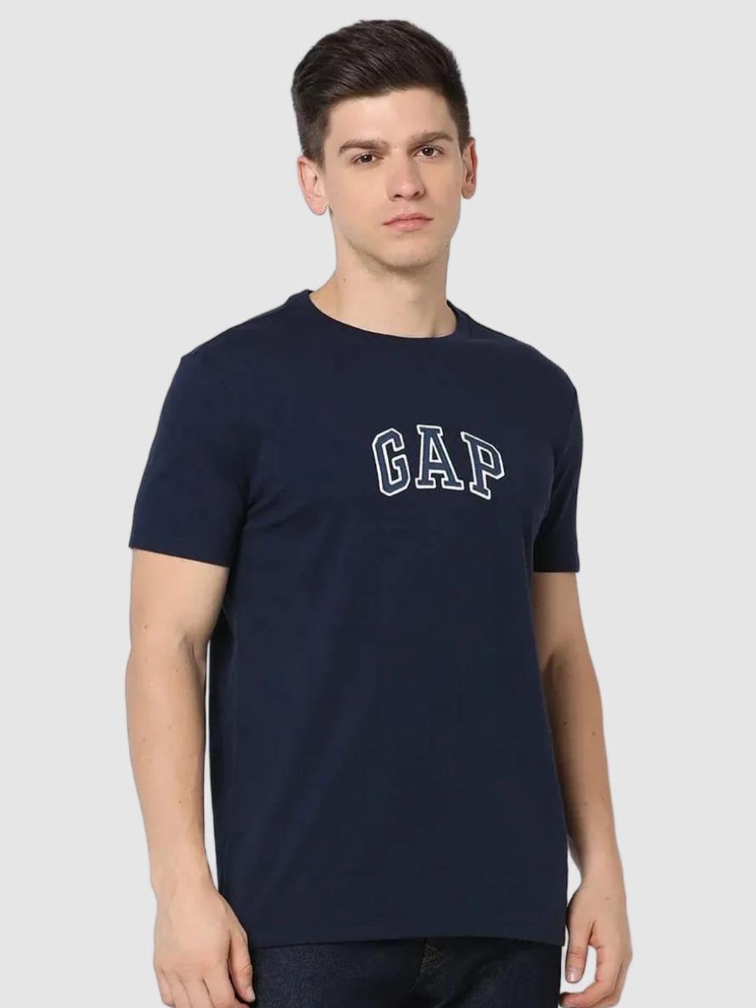 Buy GAP Logo Printed Crew Neck Pure Cotton T Shirt - Tshirts for Men ...