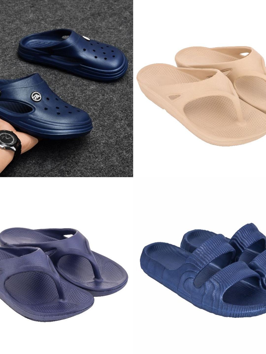 Buy Feel Alive Men Pack Of 4 Ultra Comfortable Lightweight EVA Flip ...