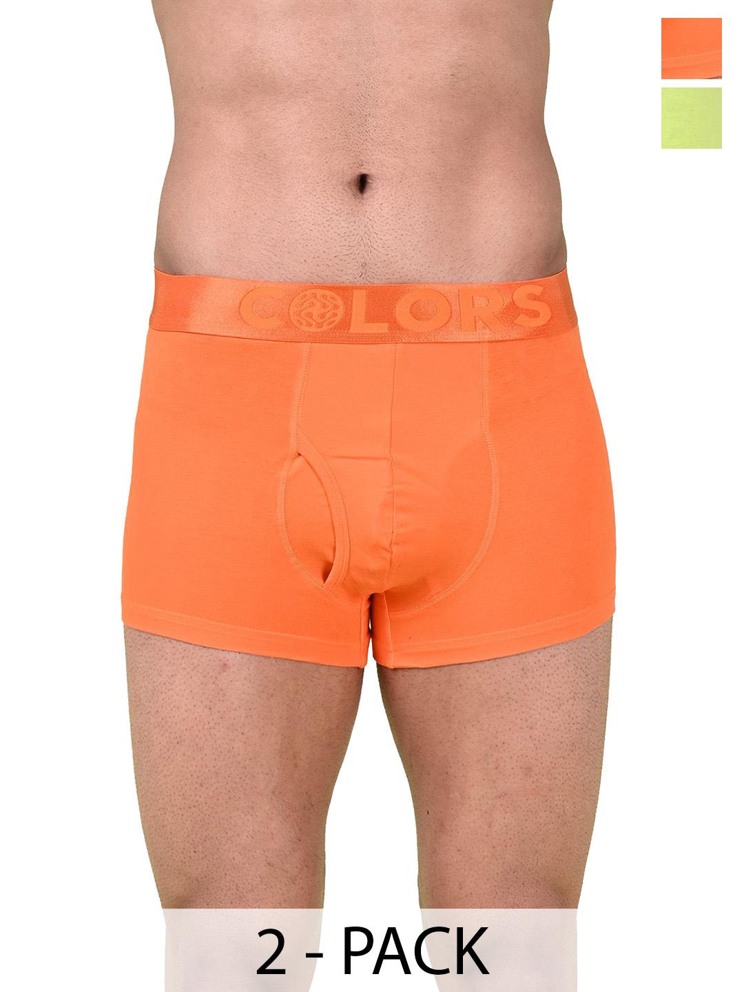 Buy COLORS By Rupa Frontline Pack Of 2 Low Rise Seamless Trunks - Trunk ...