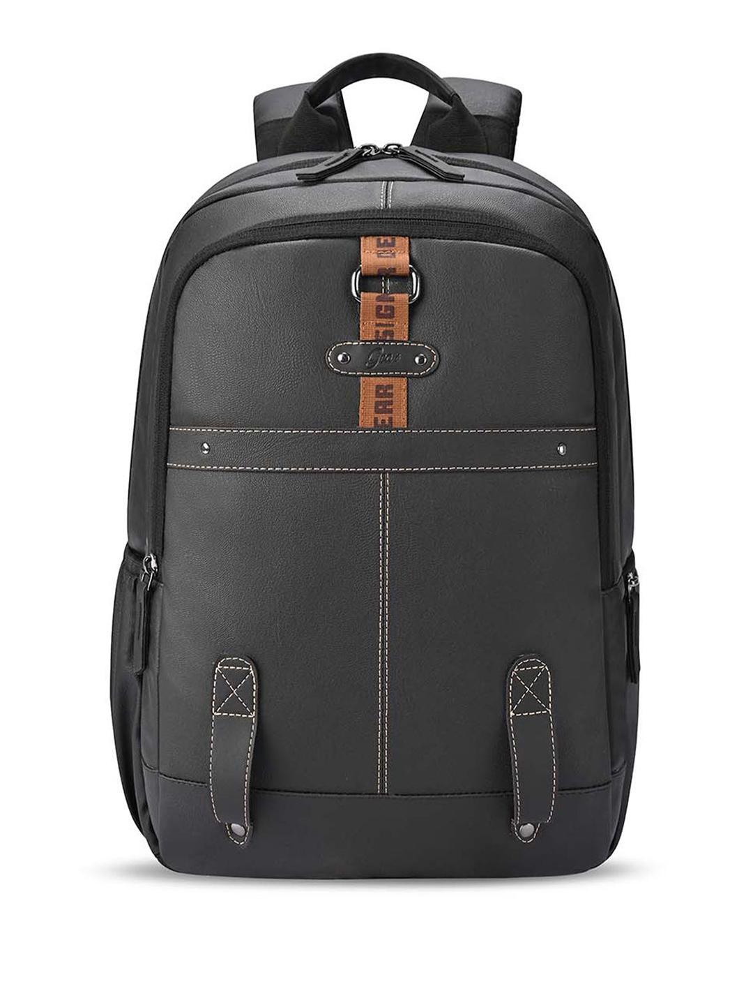 Buy Gear Unisex Classic 4 Faux Leather Backpack With Anti Theft ...