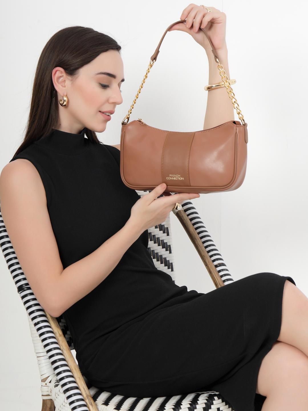 Buy French Connection Women Colourblocked Structured Shoulder Bag ...