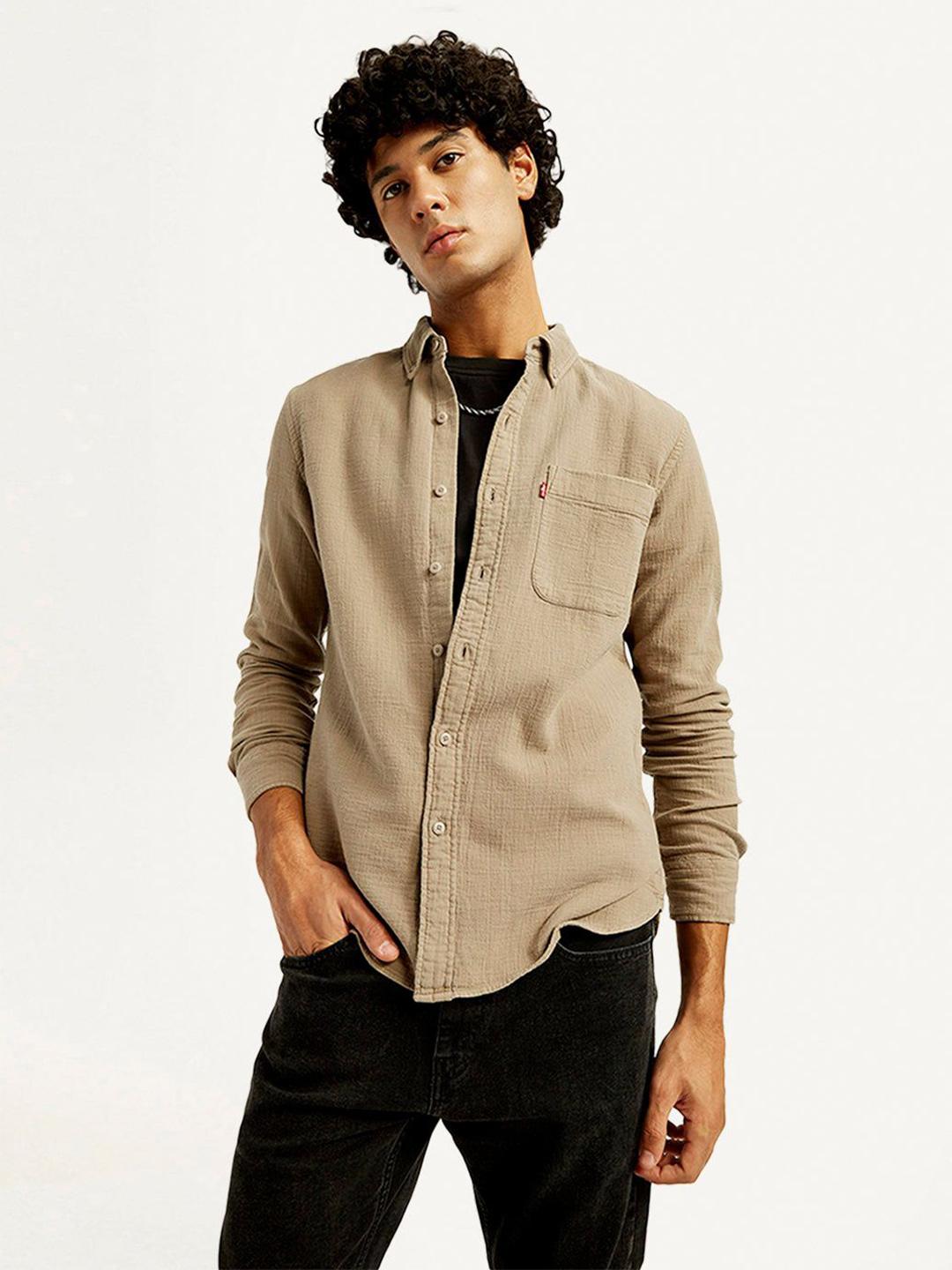 Buy Levis Classic Button Down Collar Cotton Slim Fit Casual Shirt ...