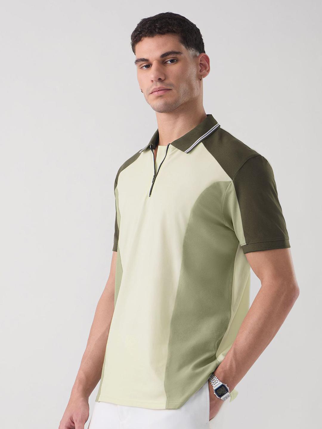 Buy The Souled Store Matcha Colourblocked Polo Collar T Shirt - Tshirts ...