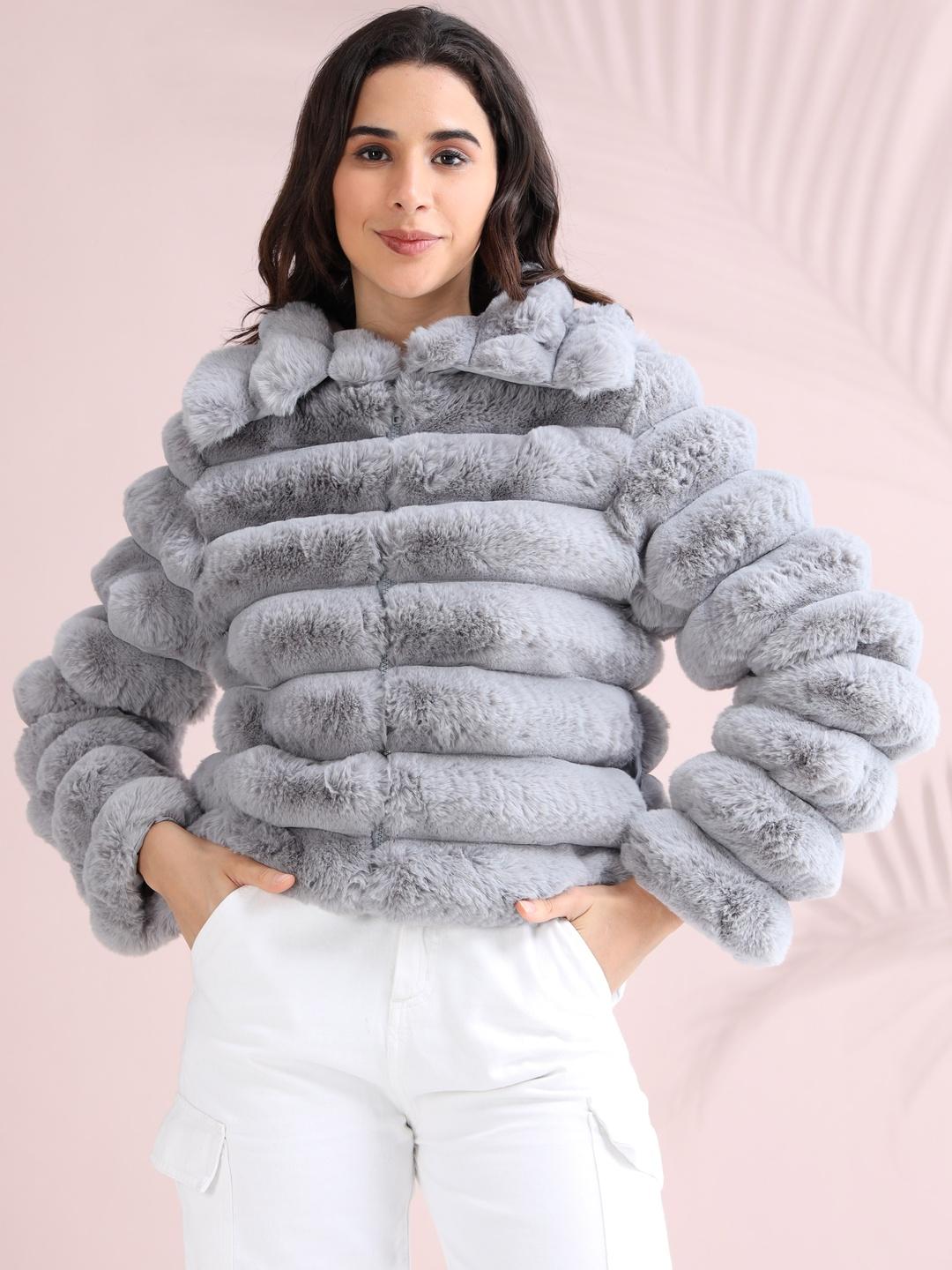 Buy ALLWIN PAUL Women Lightweight Fur Jacket - Jackets for Women ...