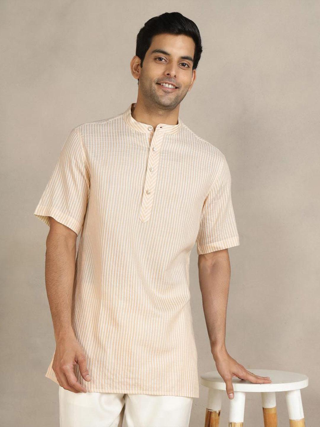 Buy Fabindia Men Striped Daily Straight Kurta - Kurtas for Men 36424729 ...