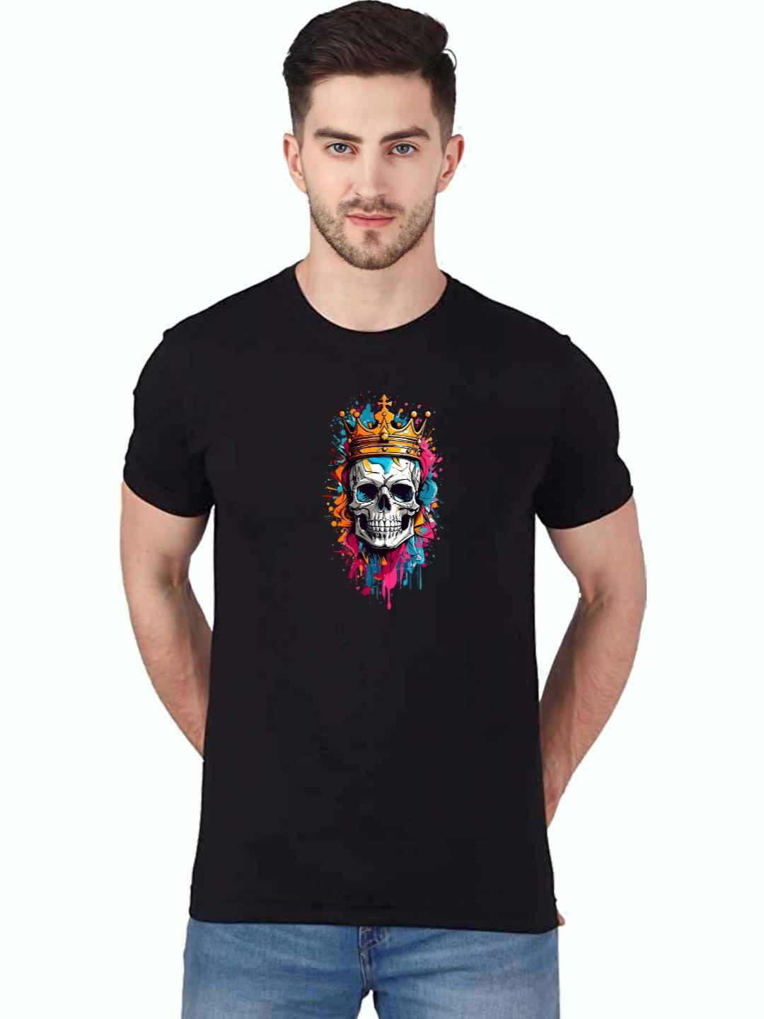 Buy KAIDO Men Graphic Skull Crown T Shirt - Tshirts for Men 36433300 ...