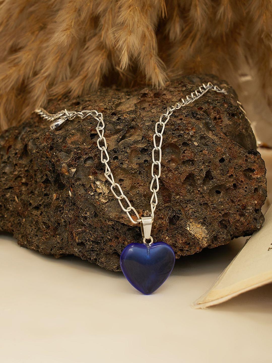Buy Beenth & Doneth Silver Plated Stainless Steel Amethyst Necklace ...