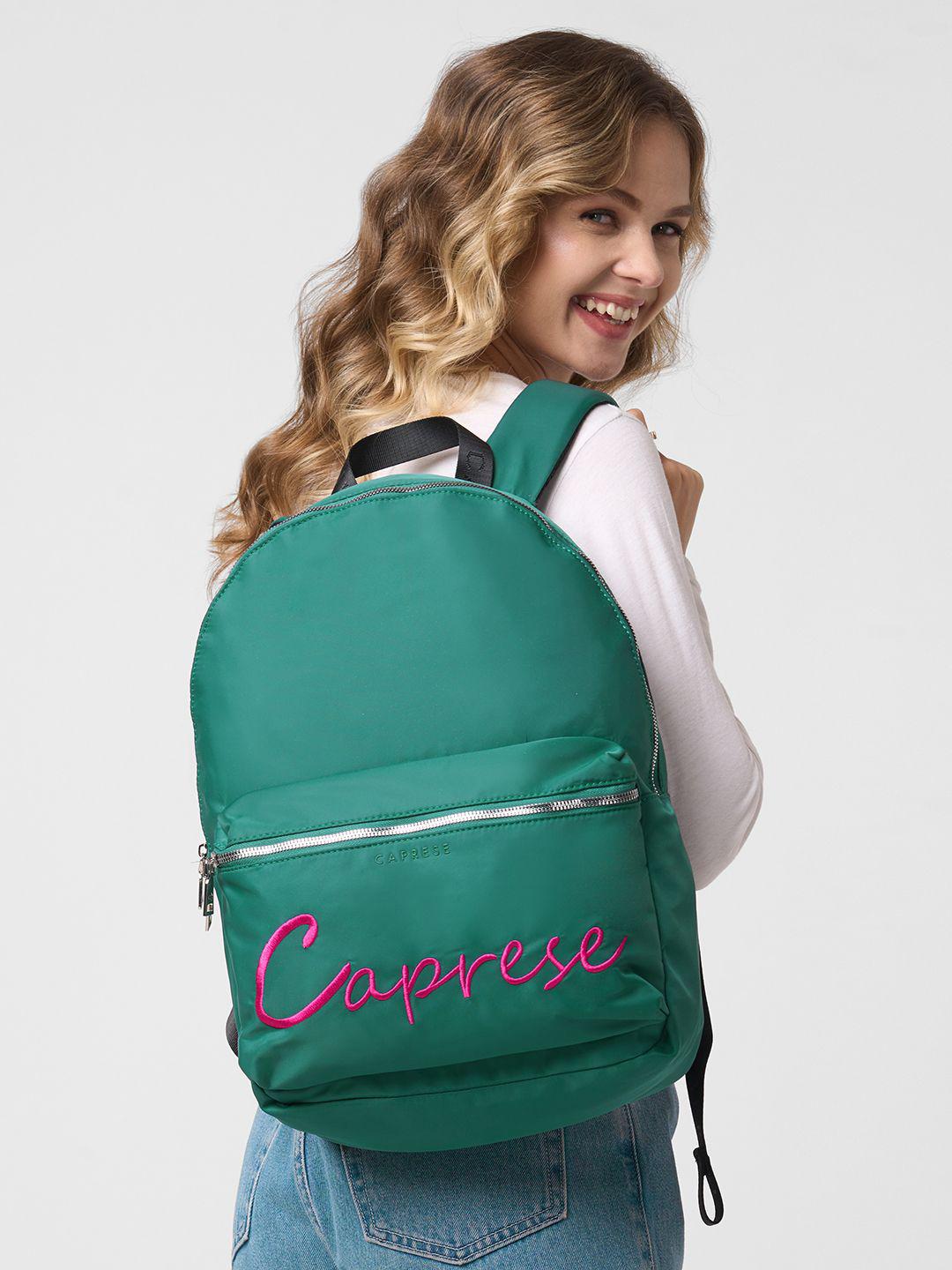 Buy Caprese Women Brand Logo Backpack With Trolley Sleeve - Backpacks ...