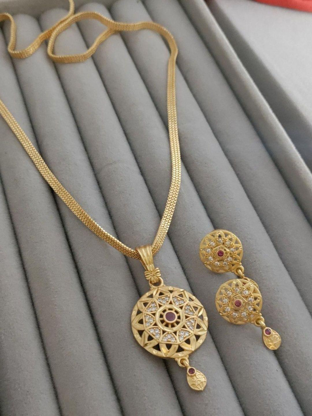 Buy JEWELLERY HEAVEN Gold Plated Artificial Stones Studded Floral ...
