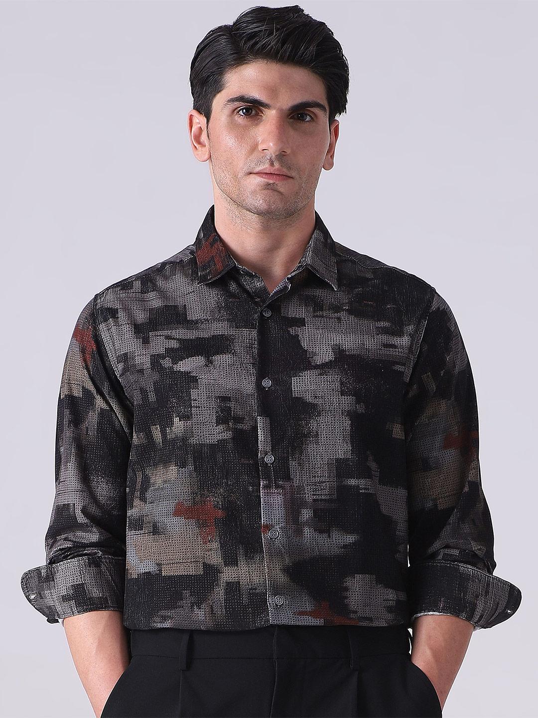 Buy Mufti Men Slim Fit Printed Party Shirt - Shirts for Men 36449076 ...