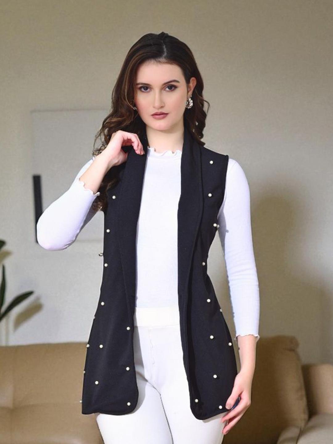 Buy ZEUGEN Longline Button Shrug - Shrug for Women 36457587 | Myntra