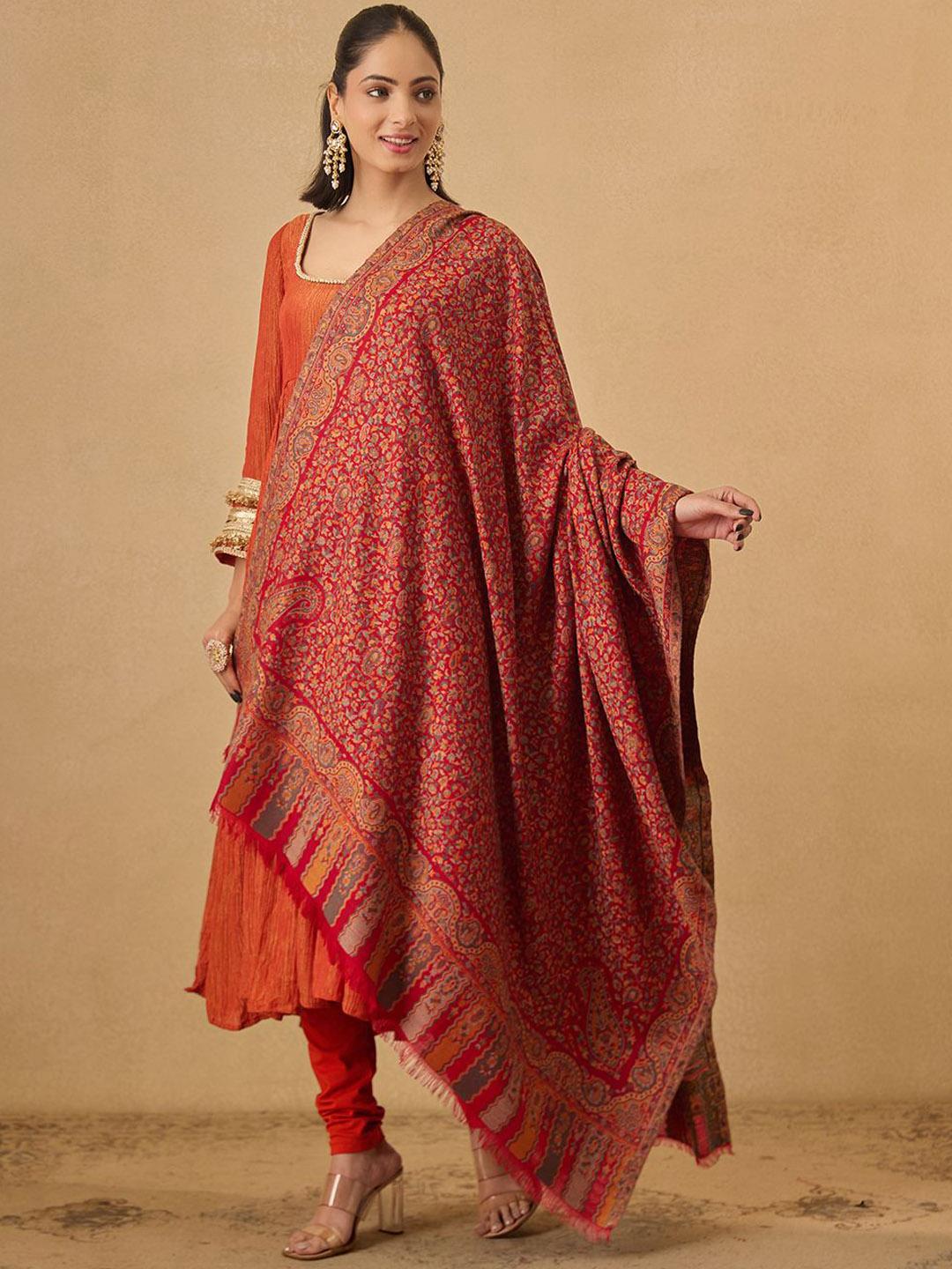 Buy Pashmoda Floral Woven Design Shawl - Shawl for Women 36331820 | Myntra